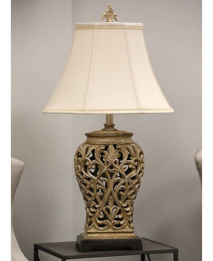 StyleCraft Home Collection StyleCraft Open-Lace Scroll Table Lamp ...