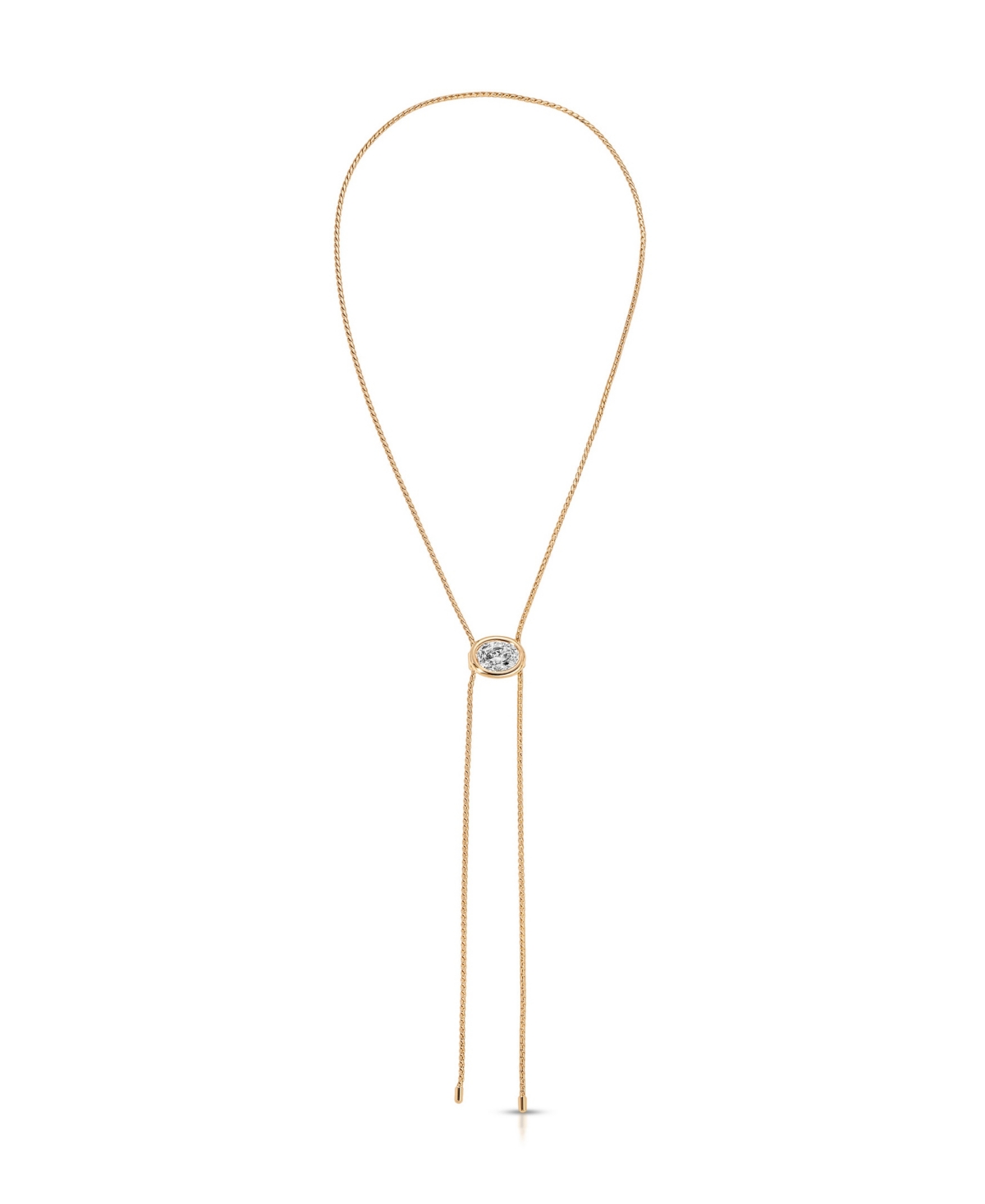 Click here for Ettika Crystal Bezel Bolo Necklace - Silver prices