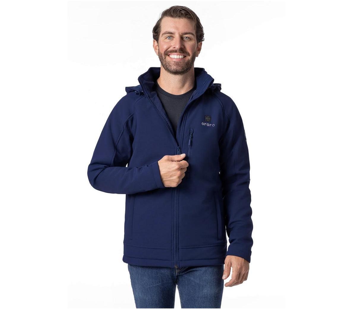 Click here for ororo Mens 4-Zone Heated Jacket - Blue prices