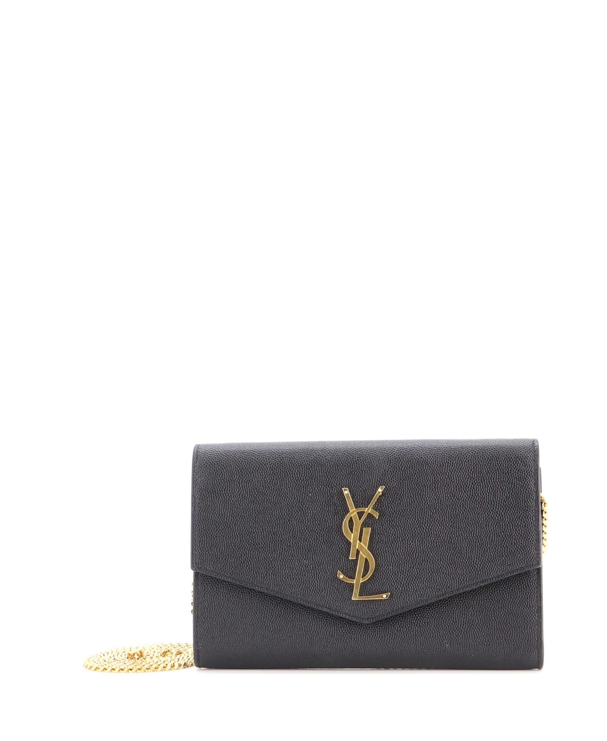 Click here for Pre-Owned Saint Laurent Uptown Chain Wallet Leathe... prices