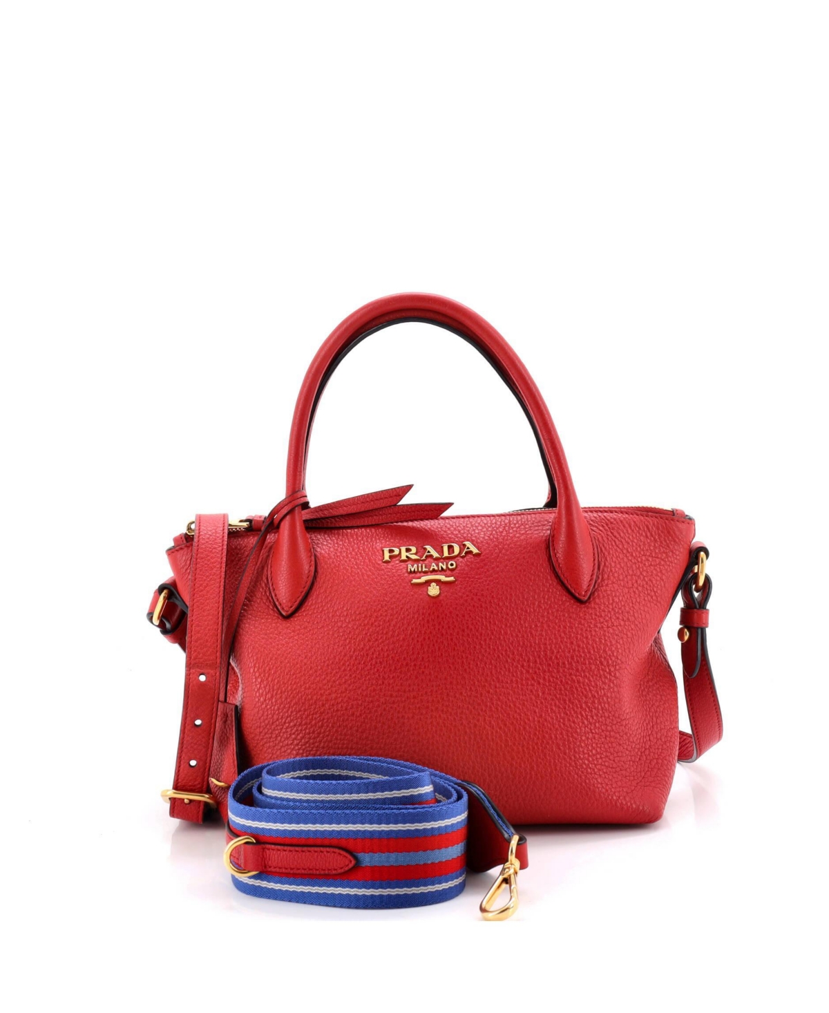 Click here for Pre-Owned Prada Mini Dual Strap Zip Tote Vitello D... prices