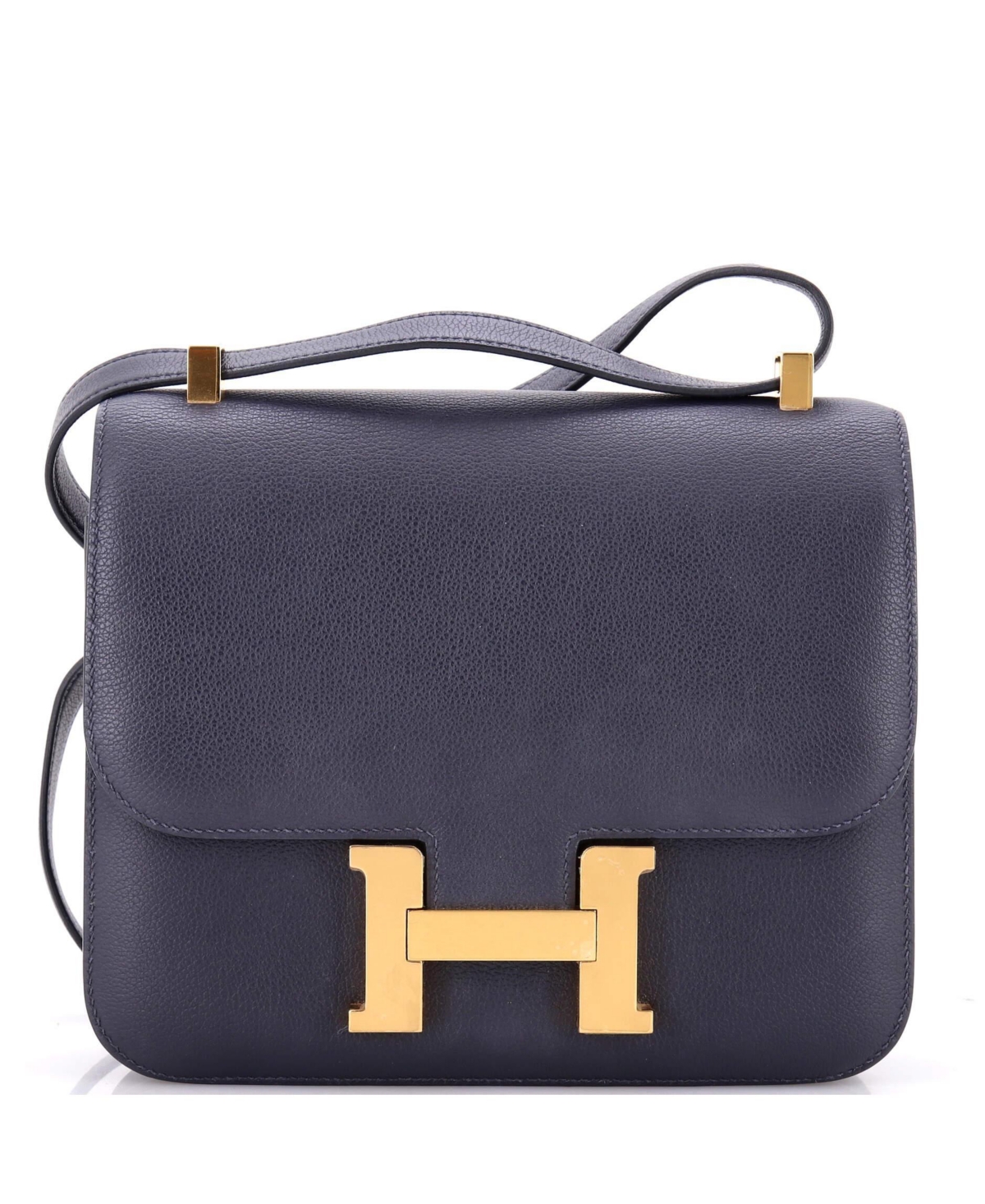 Click here for Pre-Owned Hermes 24 Constance Bag Evercolor - Blue prices