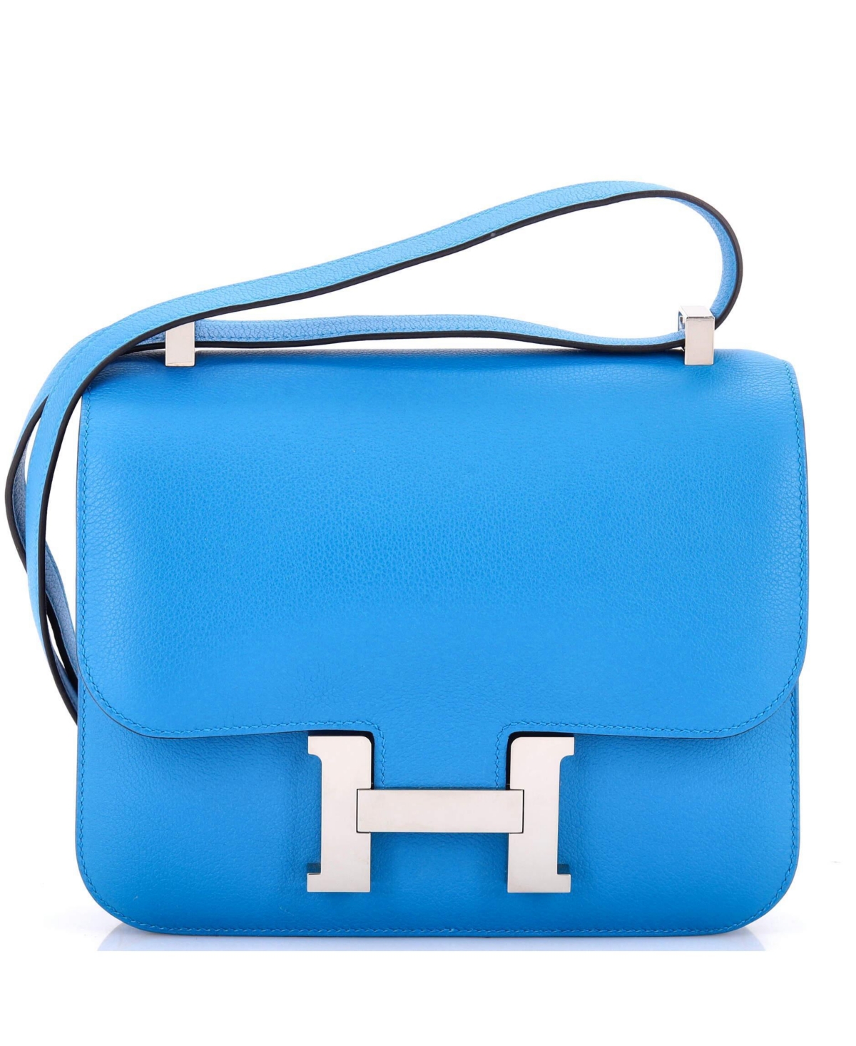 Click here for Pre-Owned Hermes 24 Constance Bag Evercolor - Blue prices
