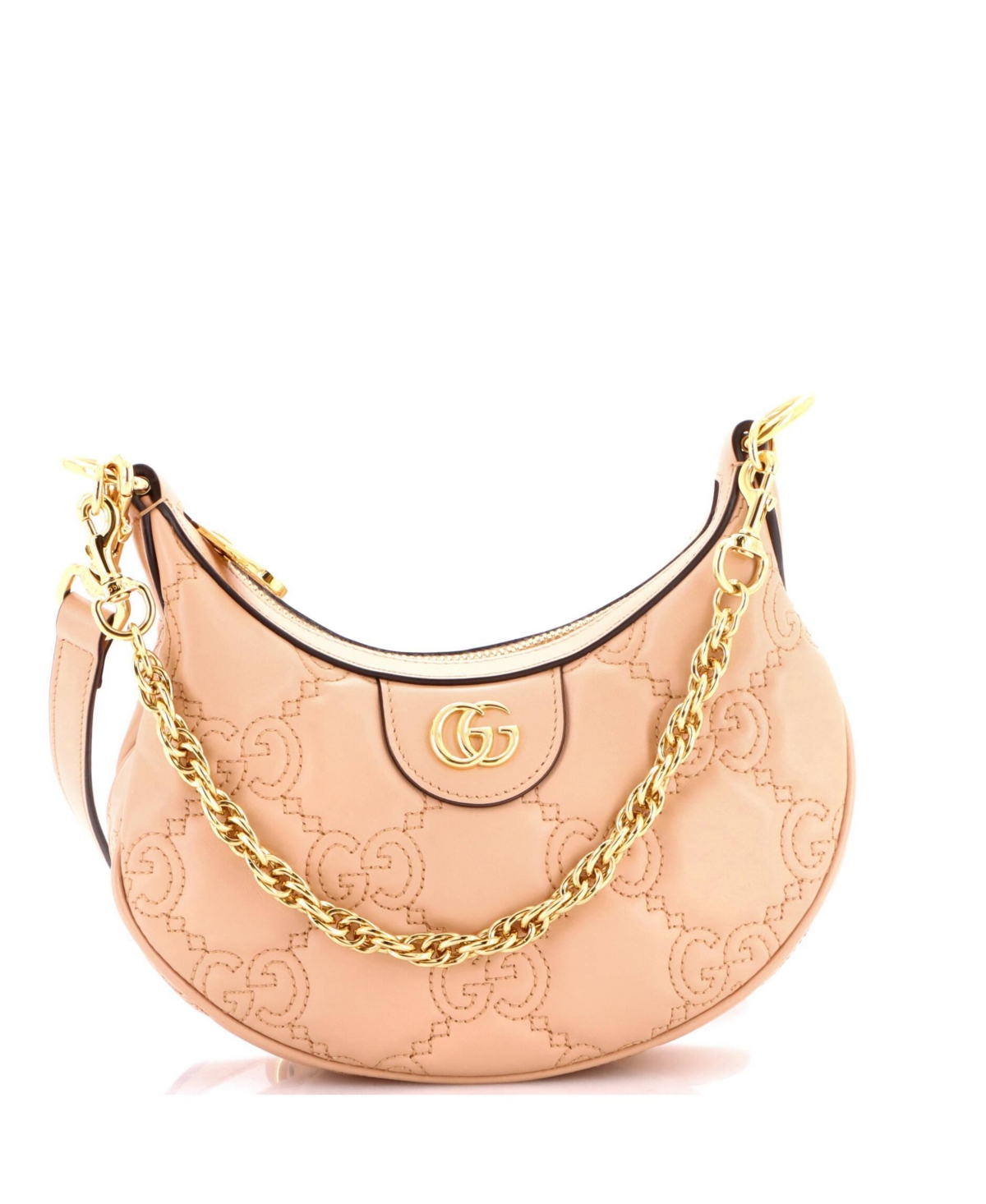 Click here for Pre-Owned Gucci Mini Half Moon Hobo Gg Matelasse L... prices