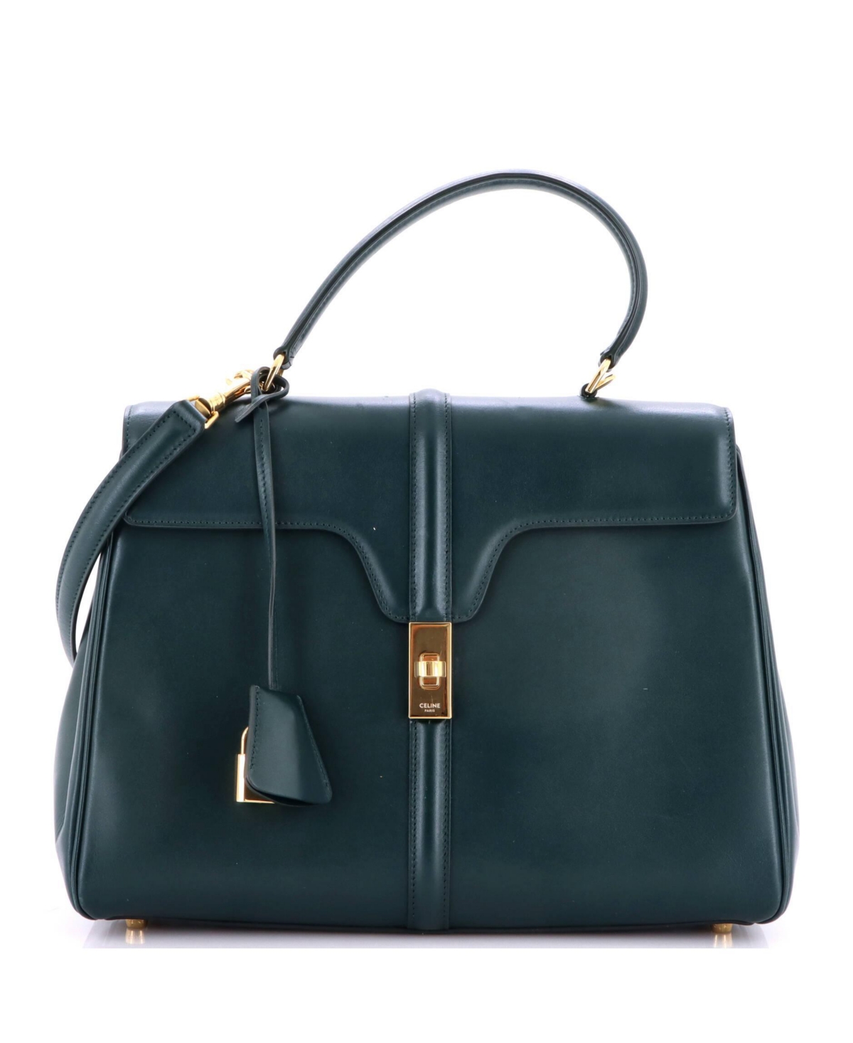Click here for Pre-Owned Celine Medium 16 Top Handle Bag Smooth C... prices