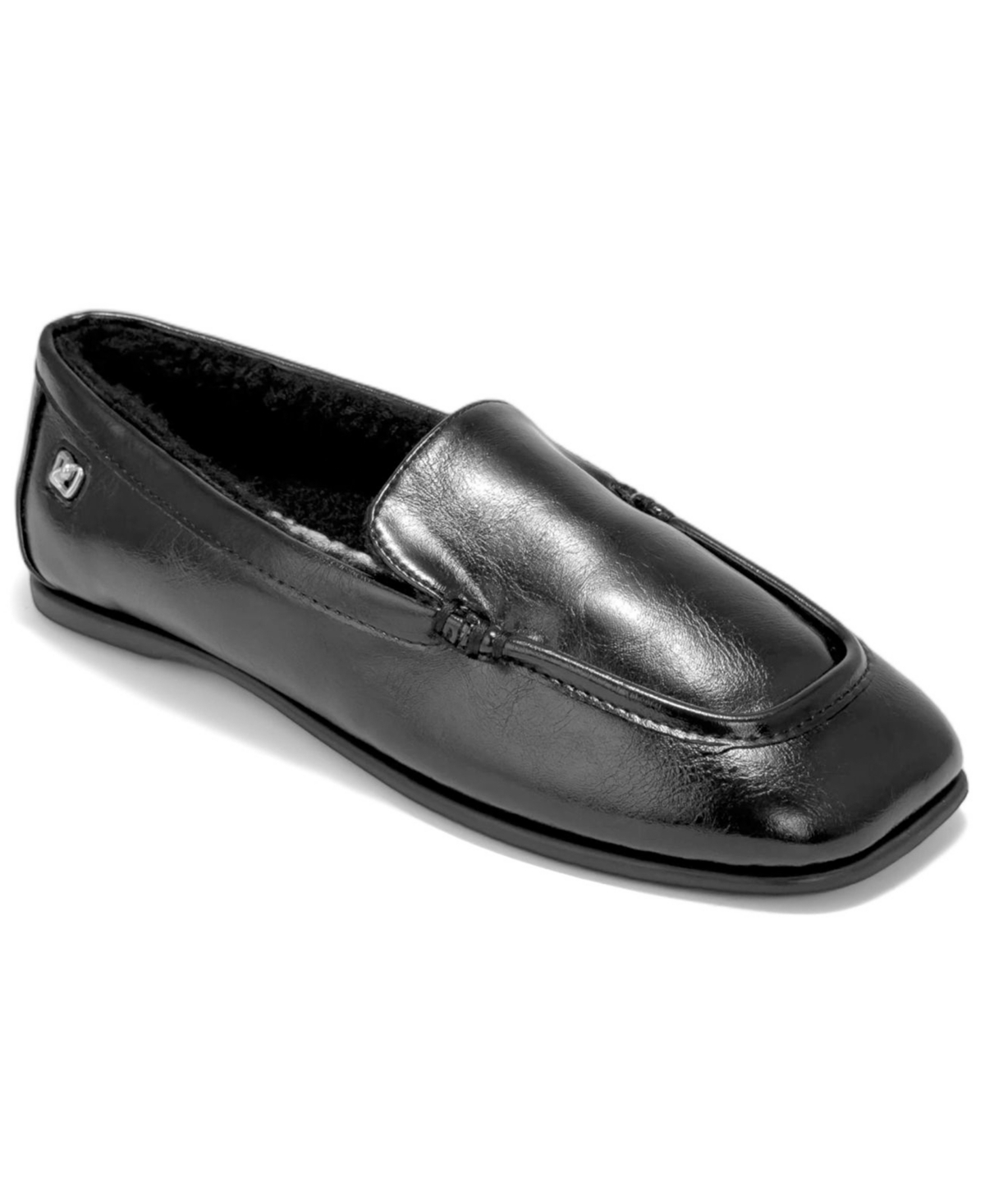 Click here for Aerosoles Womens Ravi Fur Square Toe Loafers - Bla... prices