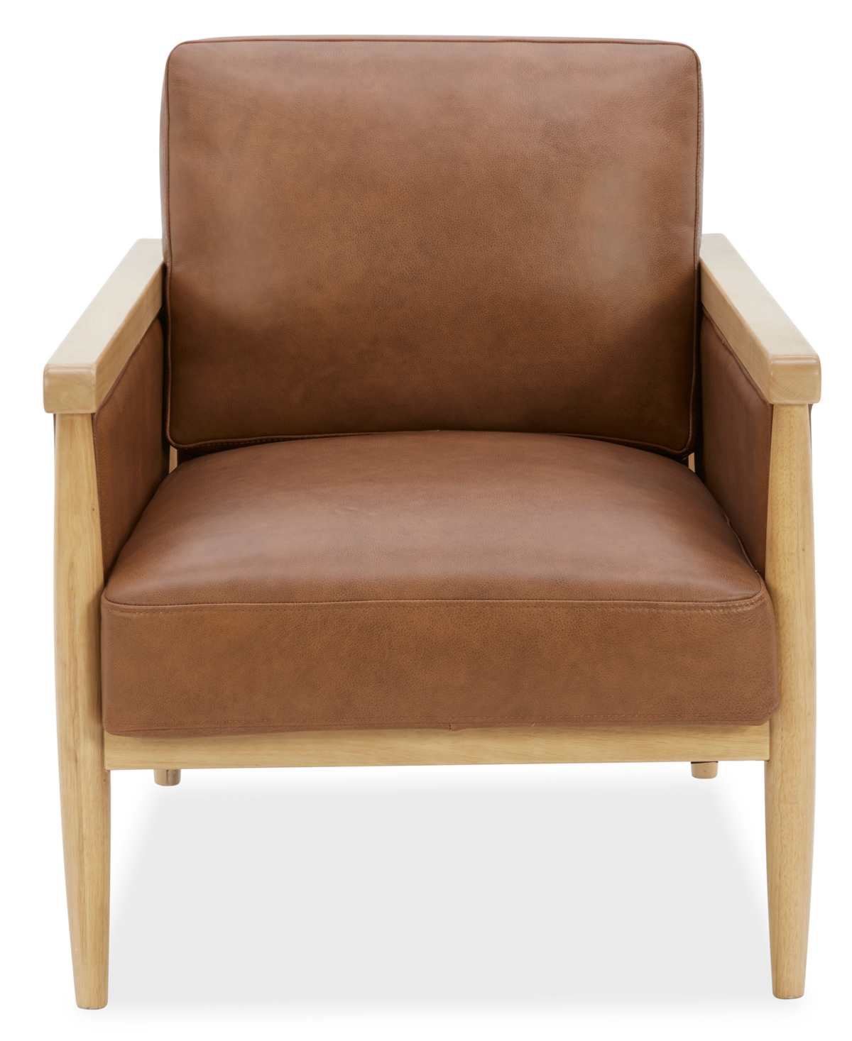 Click here for Camelle Tapered Wood Legs Leather Accent Chair  Ma... prices