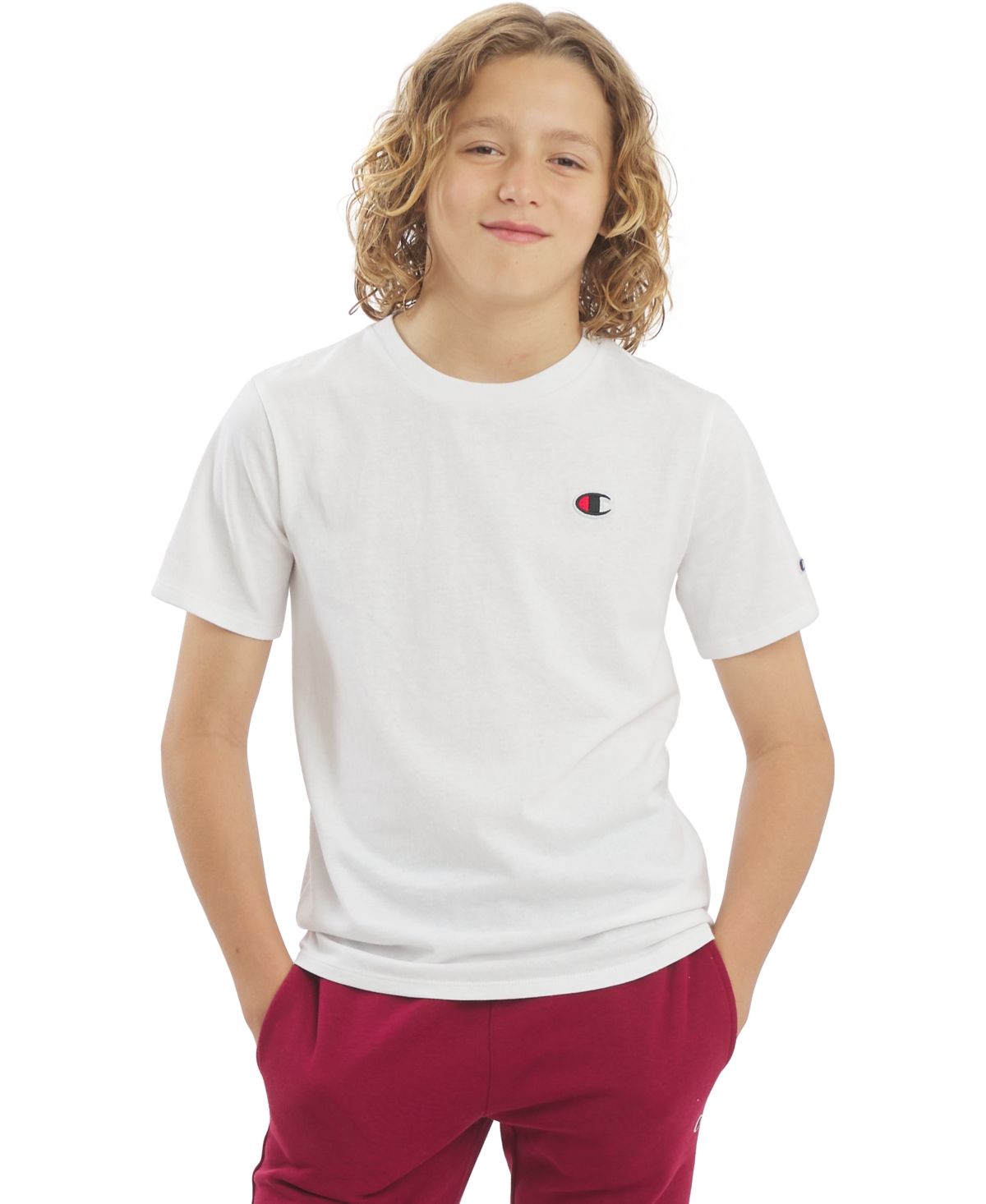 Click here for Champion Boys 8-20 C-Patch Logo Short-Sleeve T-Shi... prices