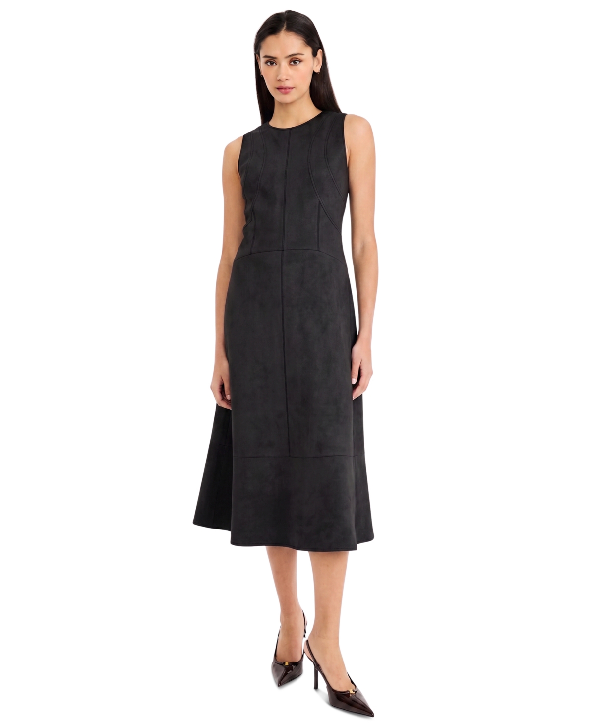 Click here for Donna Morgan Womens A-Line Sleeveless Midi Dress -... prices