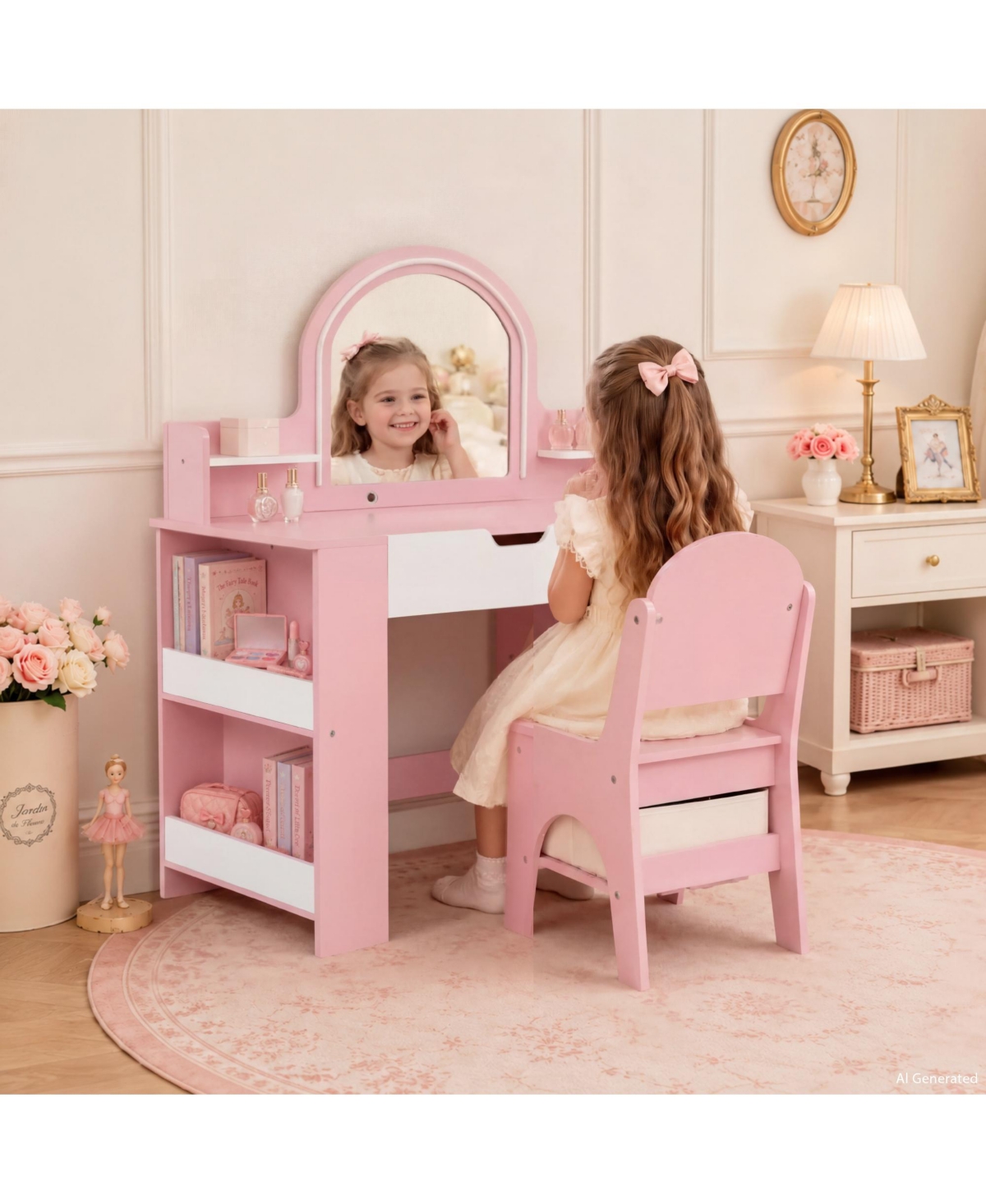 Click here for Kinder King Led-Lighted Mirror Vanity Set with Sto... prices