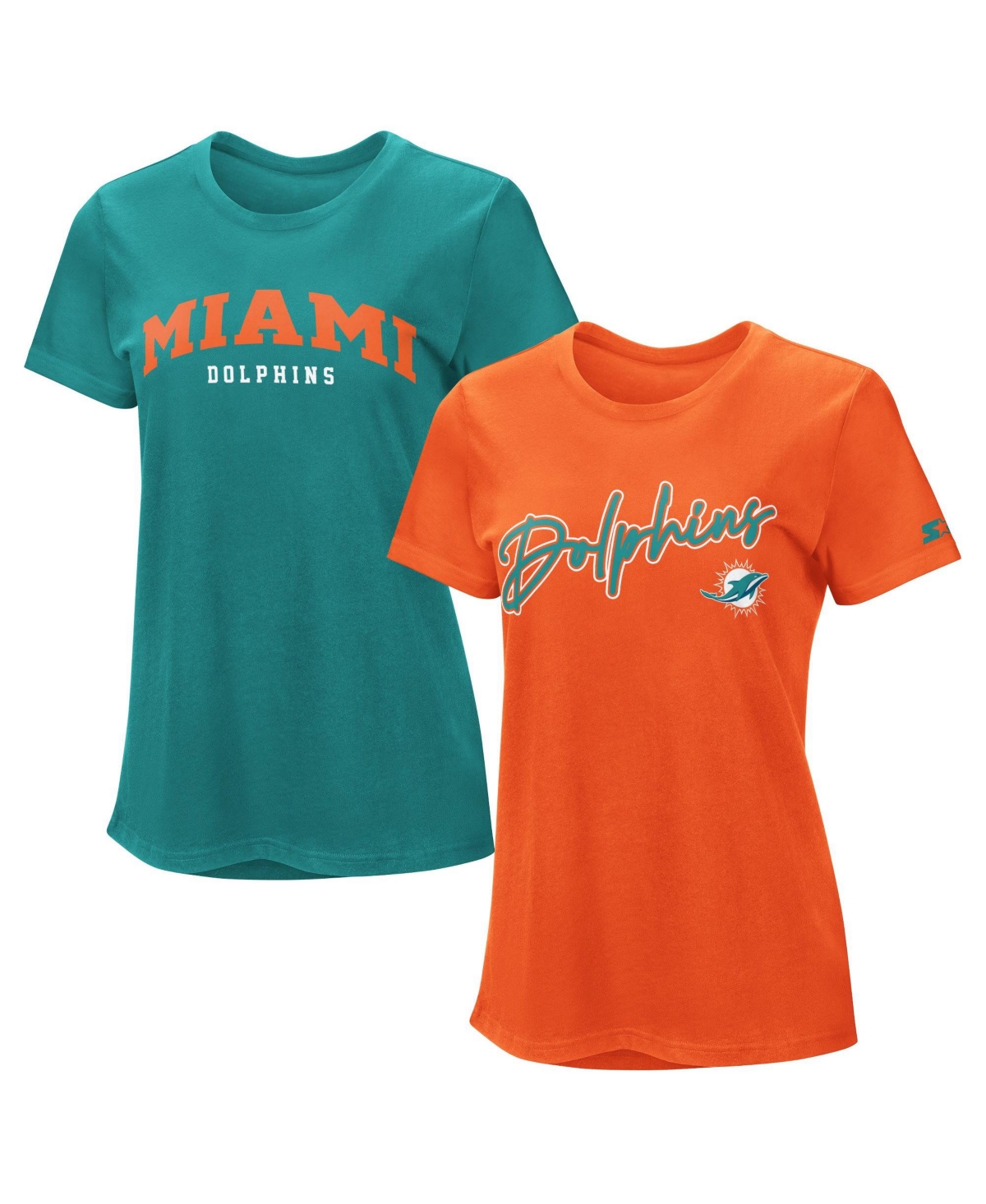 Click here for Starter Womens 2-piece Aqua/Orange Miami Dolphins... prices