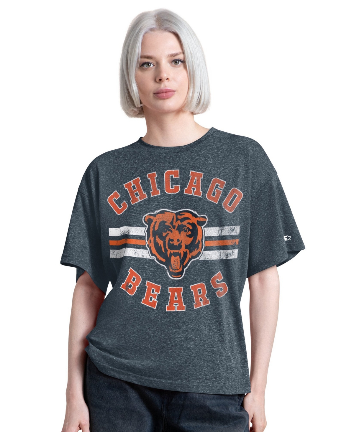 Click here for Starter Womens Navy Chicago Bears Jump Shot Boyfri... prices