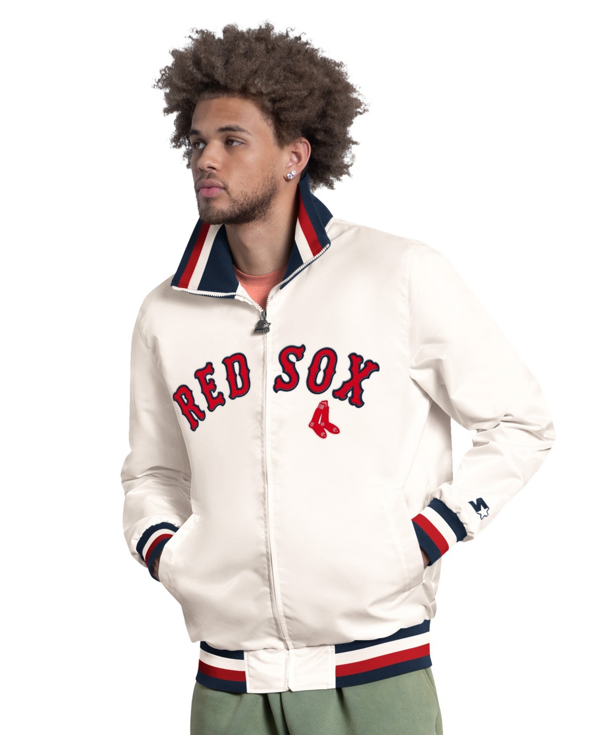 Click here for Starter Mens White Boston Red Sox The Captain Coop... prices
