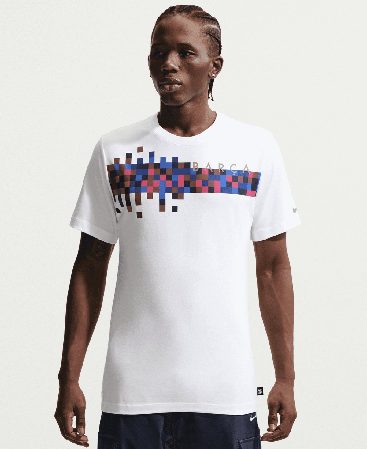 Click here for Nike Mens White Barcelona Barca T-Shirt - White prices