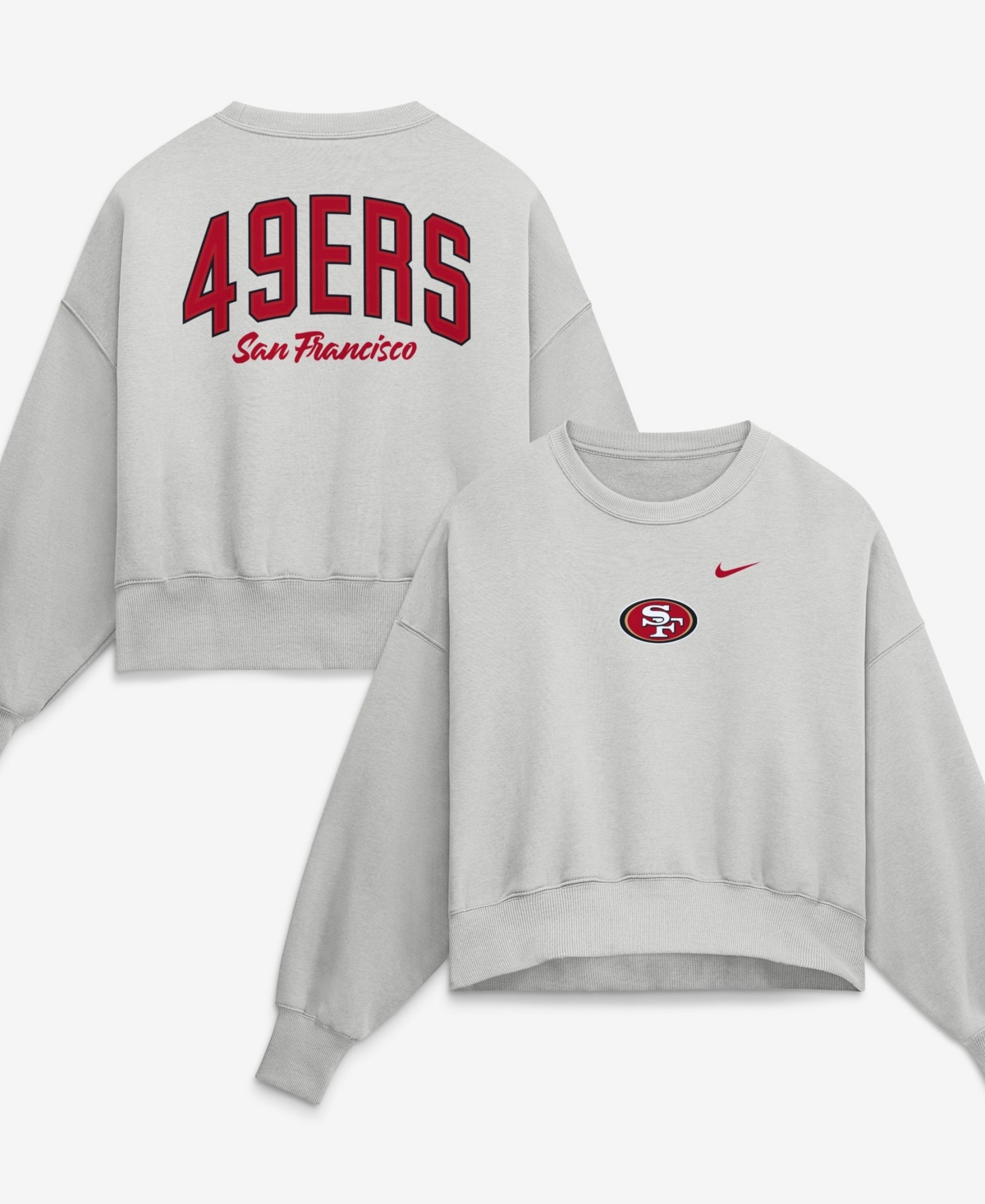 Click here for Nike Womens Gray San Francisco 49ers Oversized Pri... prices