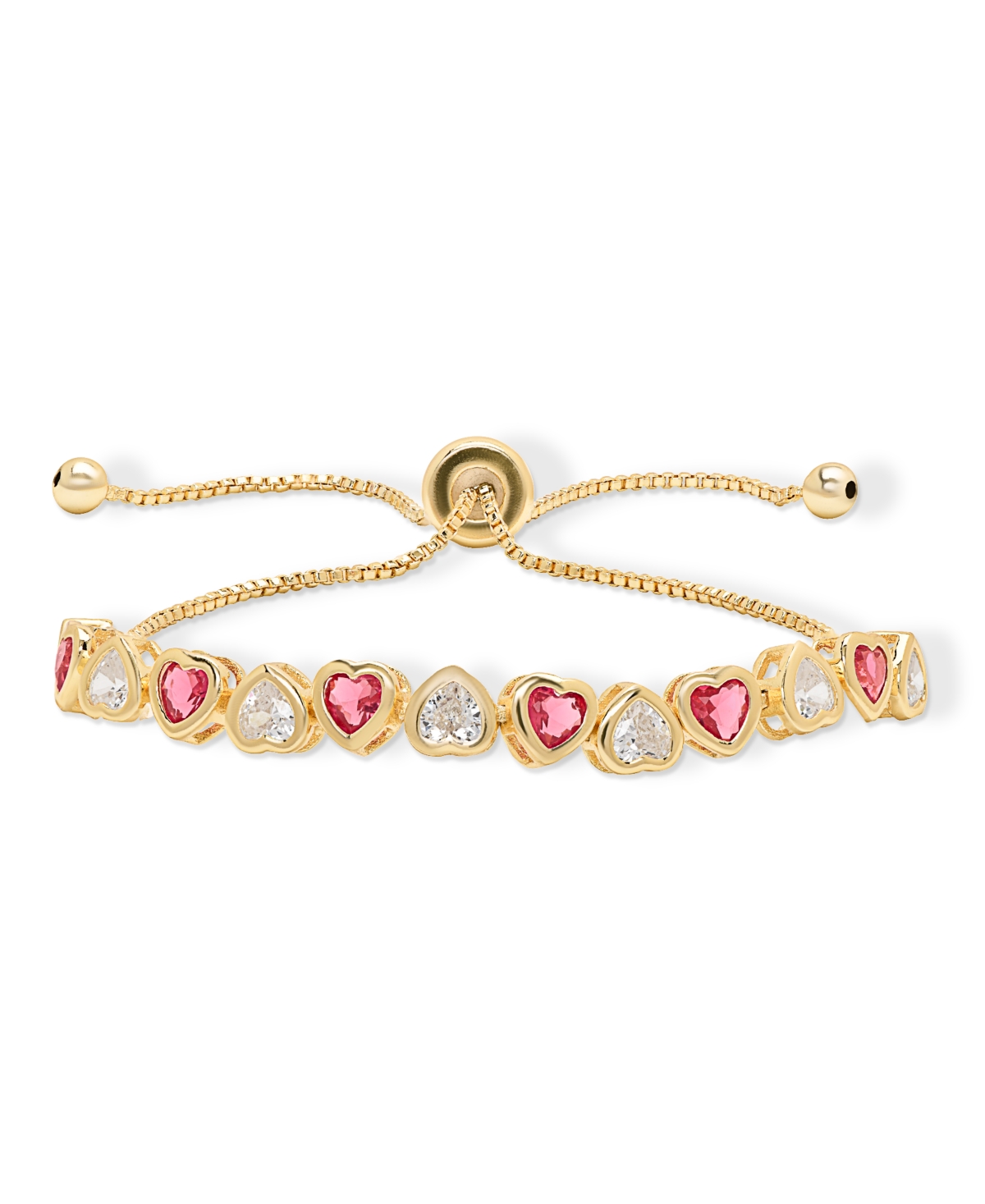 Click here for Macys Simulated Ruby and Cubic Zirconia Bezel Hear... prices