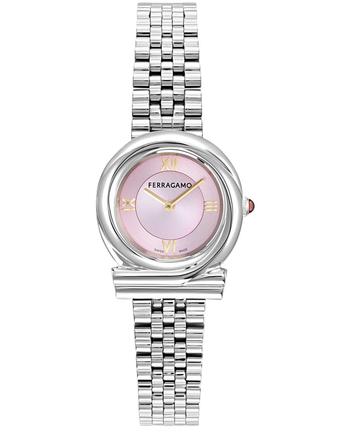 Click here for Ferragamo Womens Silver Stainless Steel Bracelet W... prices