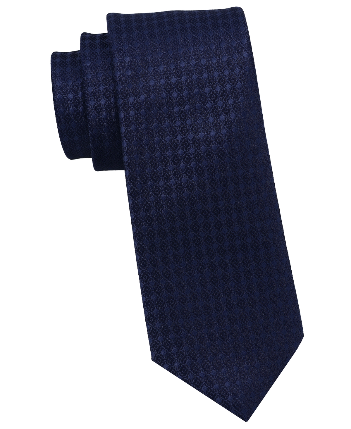 Click here for Dkny Mens Geo Neat Geometric Pattern Slim Tie - Na... prices
