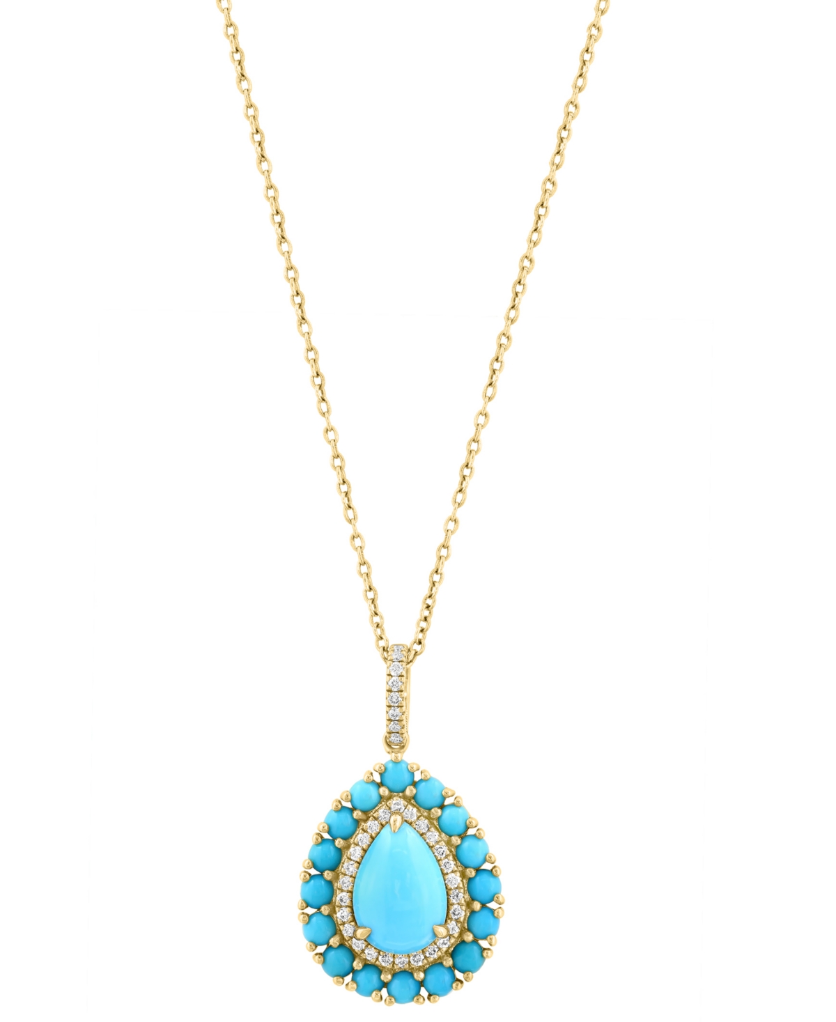 Click here for Effy Collection Turquoise & Diamond (1/10 ct. t.w.... prices