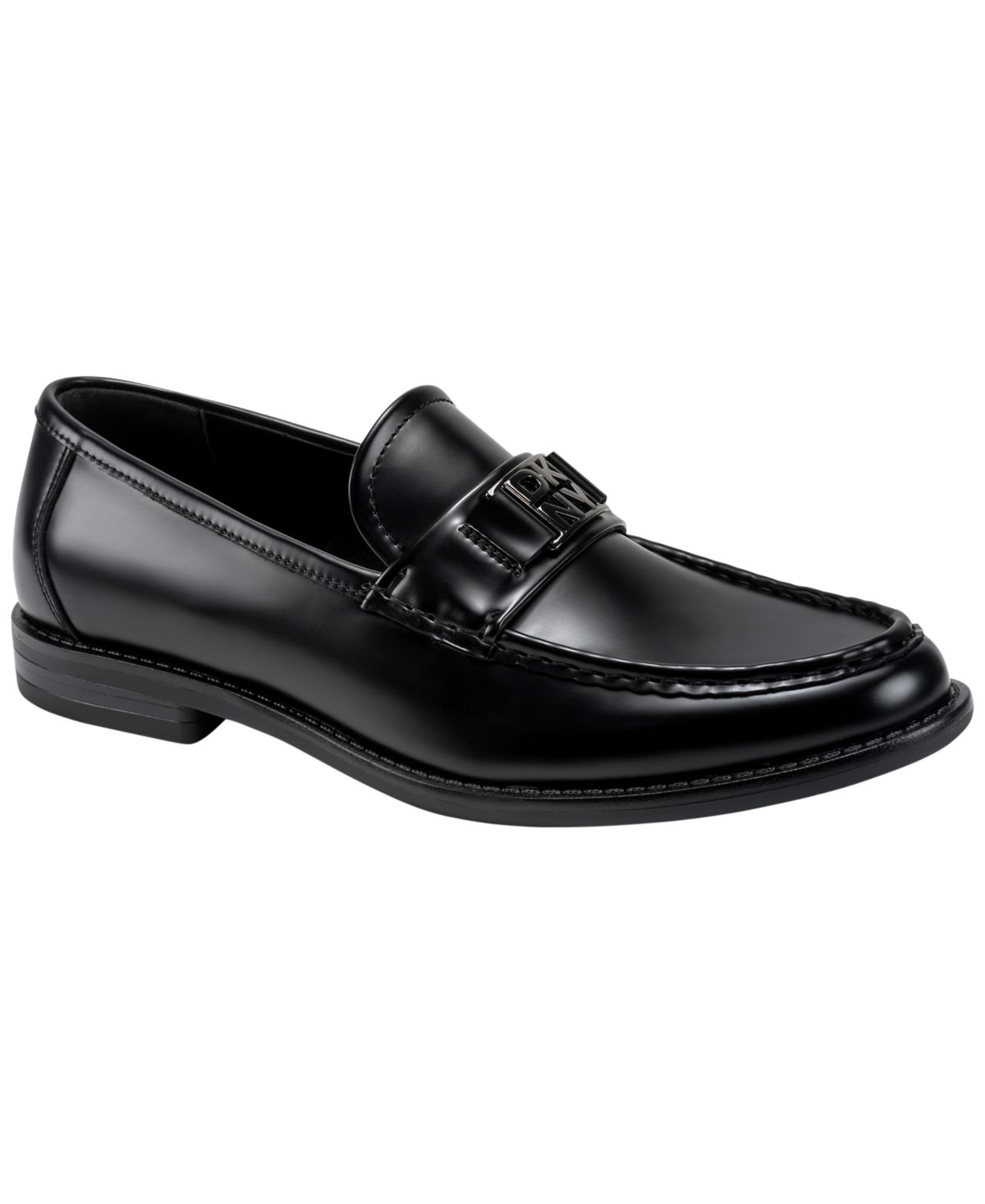 Click here for Dkny Mens Maddox Faux Leather Loafers - Black prices