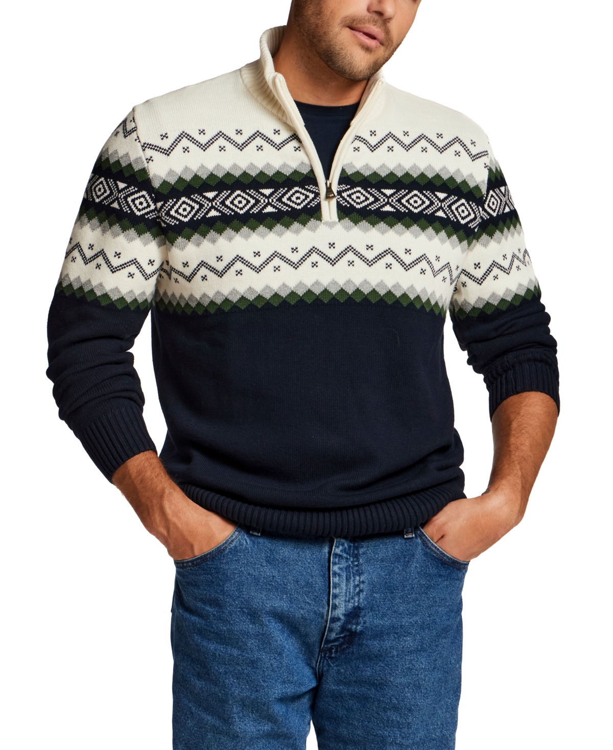 Click here for Weatherproof Vintage Mens Nordic Yoke Quarter Zip... prices