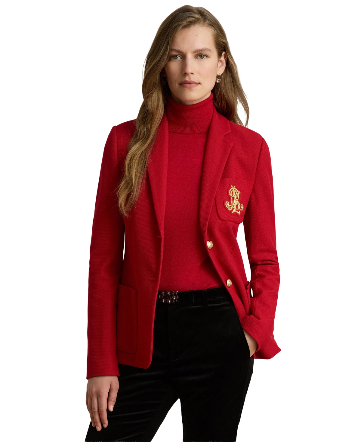 Click here for Lauren Ralph Lauren Womens Stretch-Cotton Pique Sl... prices