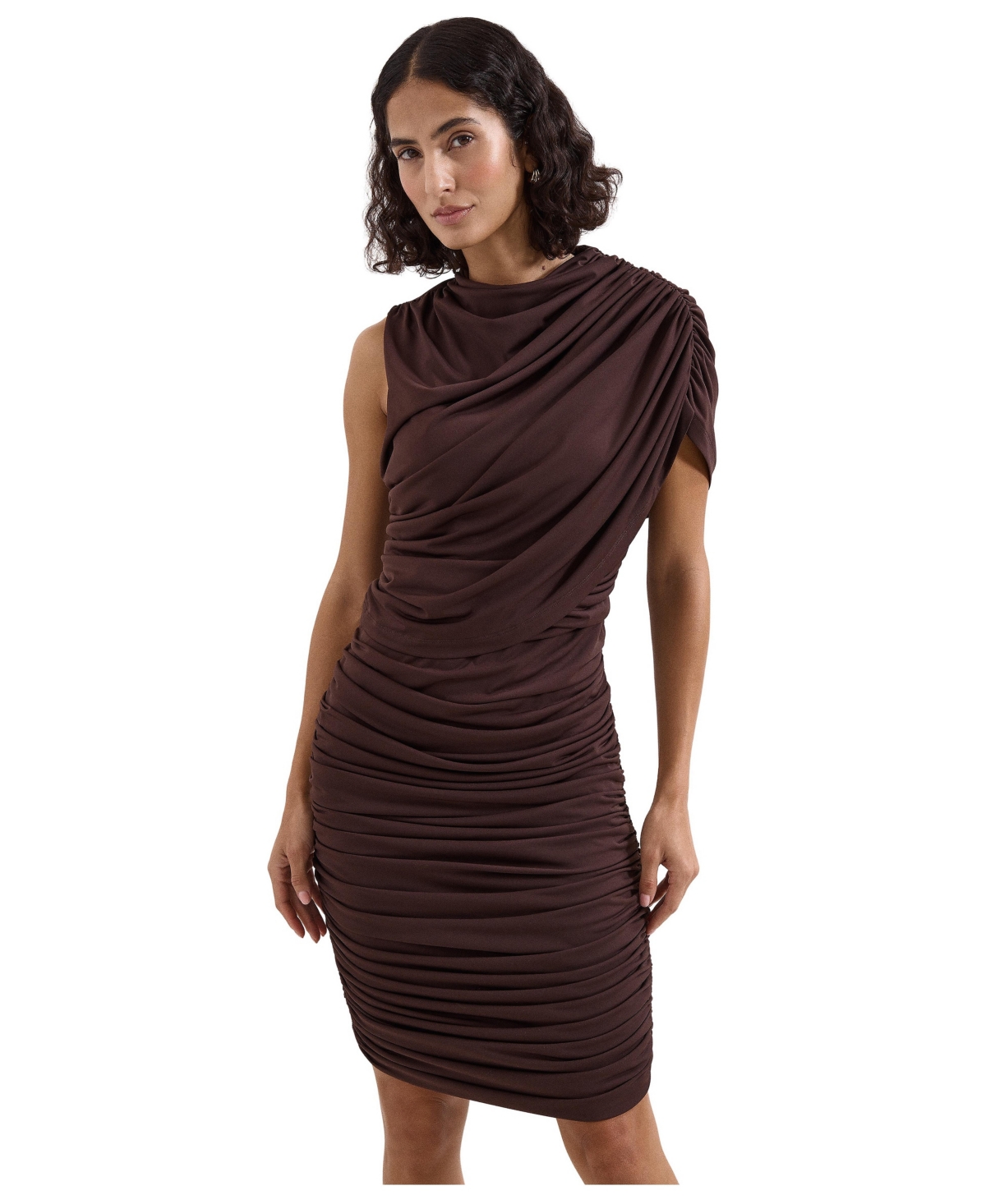 Click here for Phase Eight Womens Aimee Jersey Dress - Brown prices