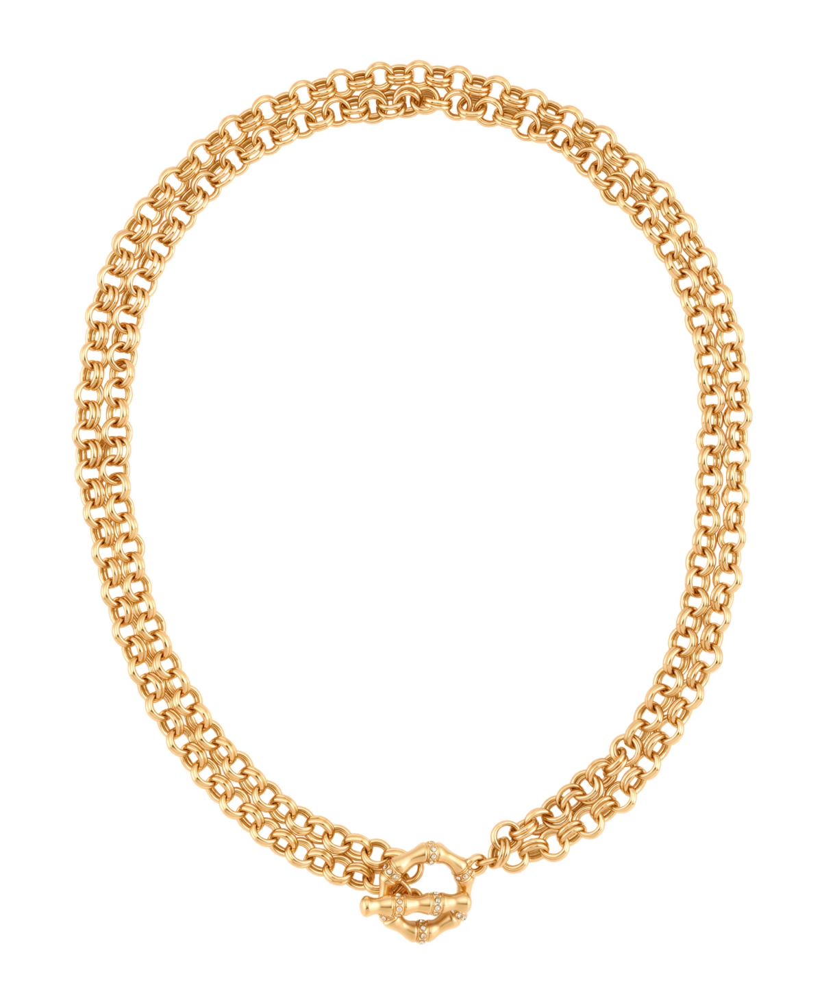 Click here for Guess Gold-Tone Crystal Toggle Necklace - Gold prices
