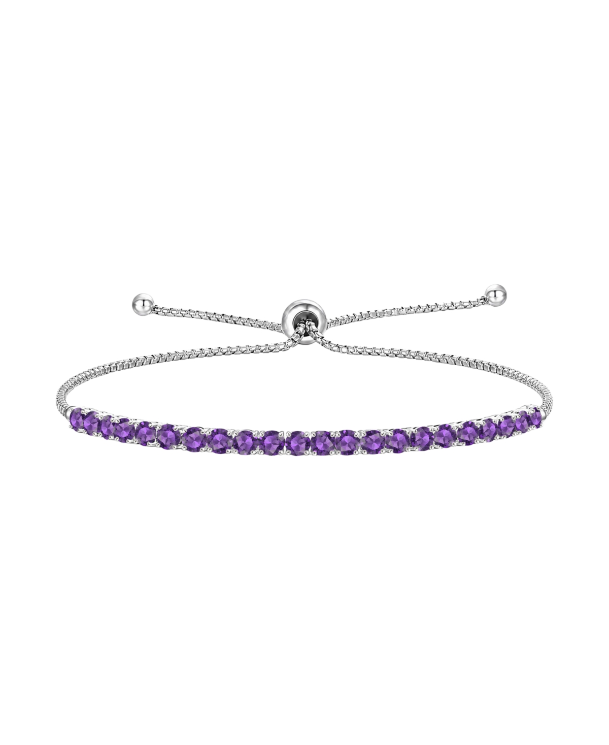 Click here for Macys Amethyst (1-5/8 ct. t.w.) Bolo Bracelet in S... prices