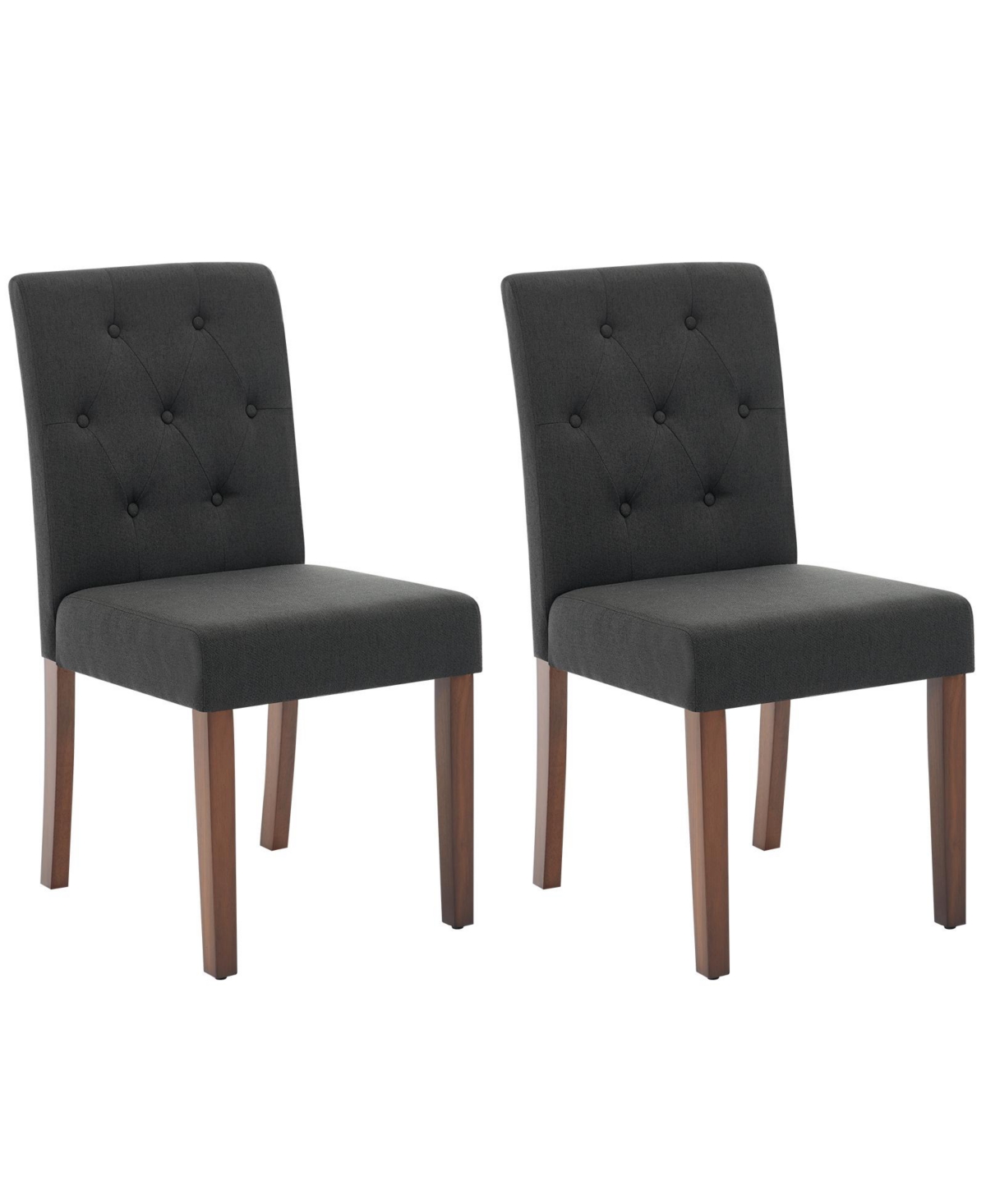Click here for homfan Set of 2 Modern Upholstered Dining Chairs... prices