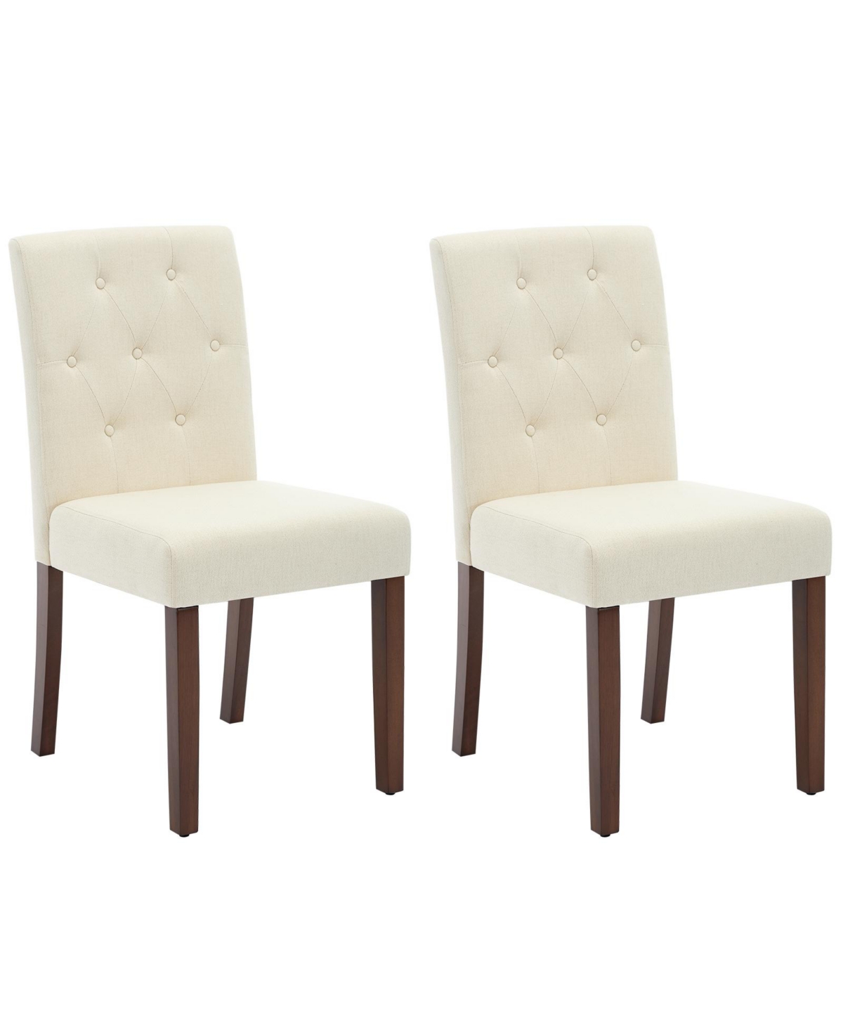 Click here for homfan Set of 2 Modern Upholstered Dining Chairs... prices