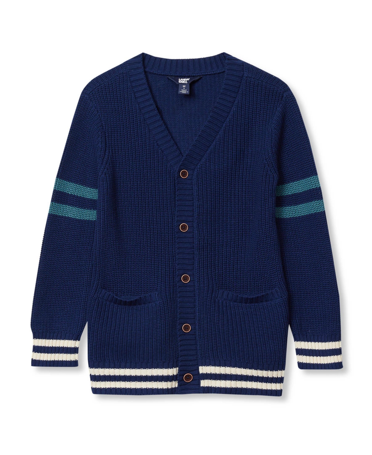 Click here for Lands End Boys (Xxs-xxl) Chunky Knit Cardigan - Na... prices