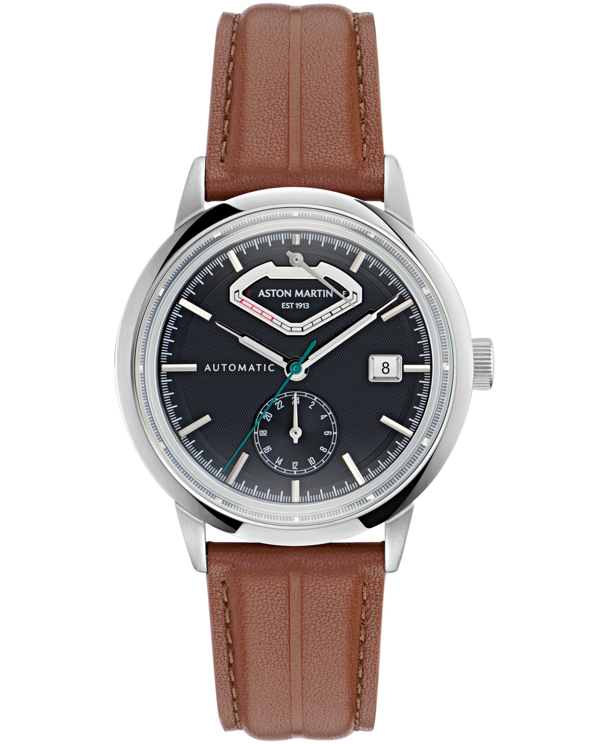 Click here for Aston Martin Mens Automatic Round Brown Leather St... prices