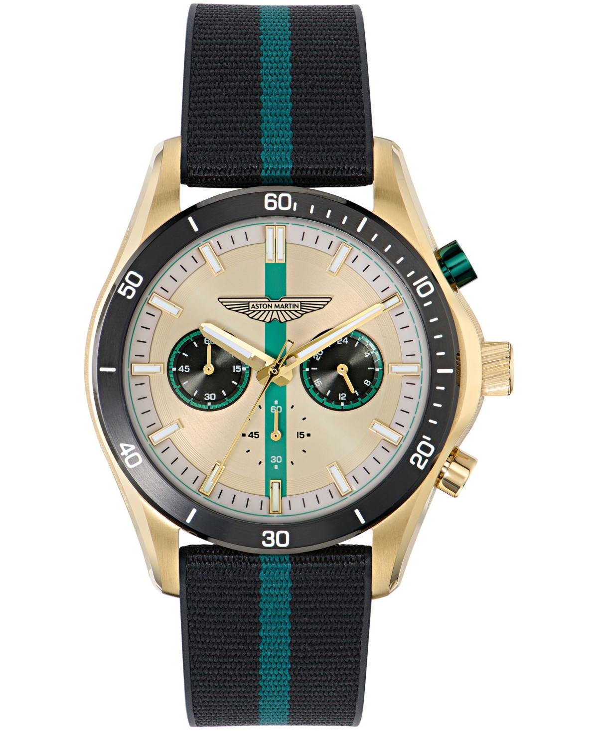 Click here for Aston Martin Mens Quartz Three-Hand Fabric Strap W... prices