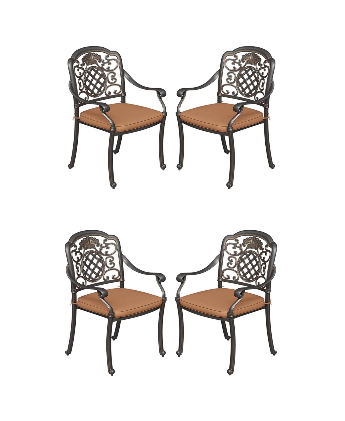 Click here for homfan 4 Set of Patio Dining Chairs with Cushions... prices