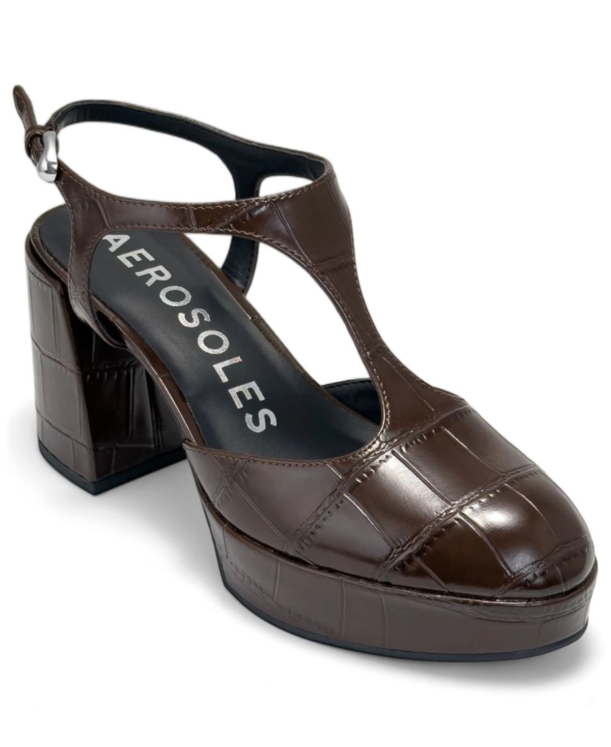Click here for Aerosoles Womens Zeland T-Strap Block Heel Pumps -... prices