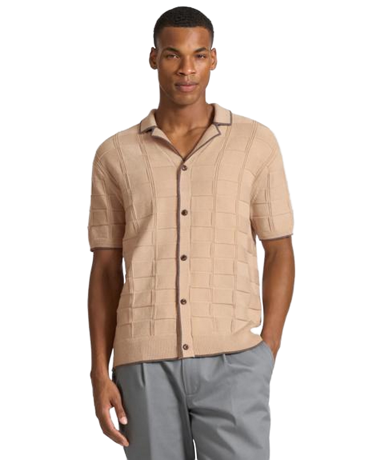 Click here for Ted by Ted Baker Mens Thurloe Textured Button-Fron... prices