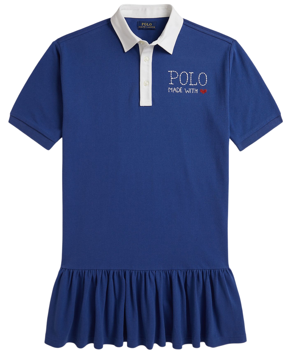 Click here for Polo Ralph Lauren Girls 7-16 Logo Cotton Mesh Rugb... prices