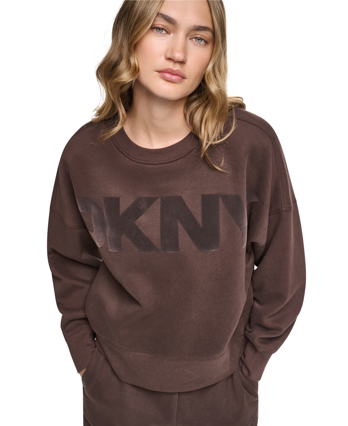 Click here for Dkny Sport Womens Oversized Graphic Blouson-Sleeve... prices