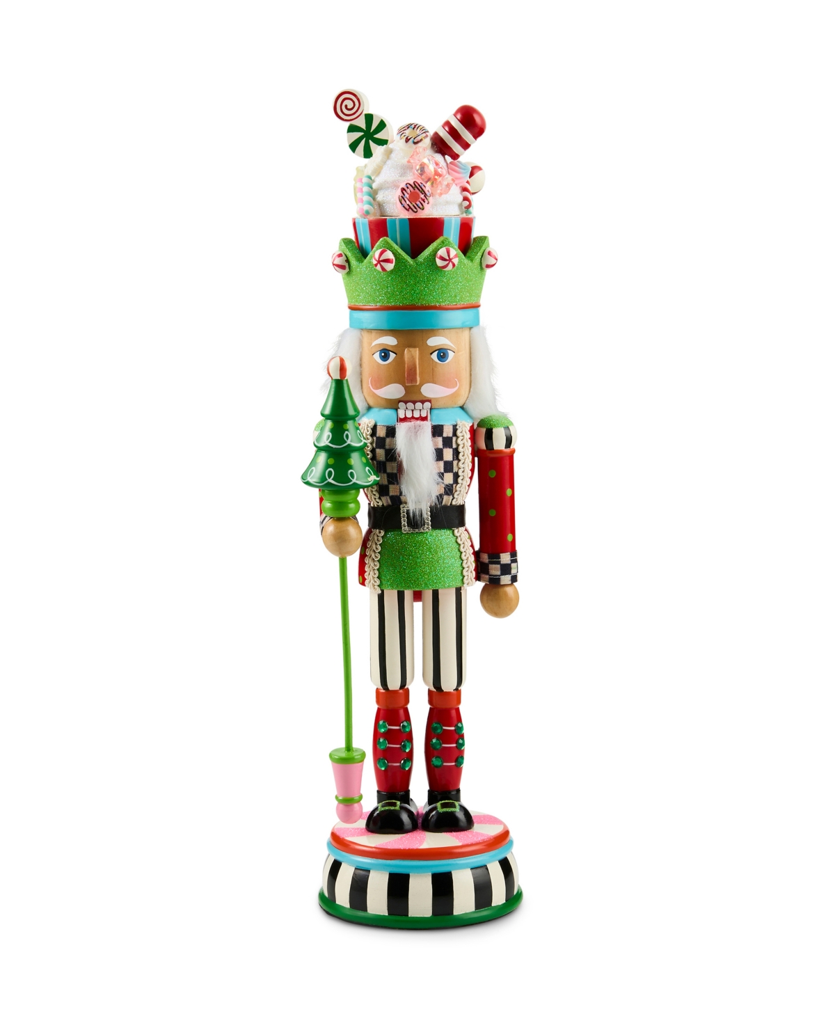 Click here for MacKenzie-Childs Confetti Christmas Wood Nutcracke... prices