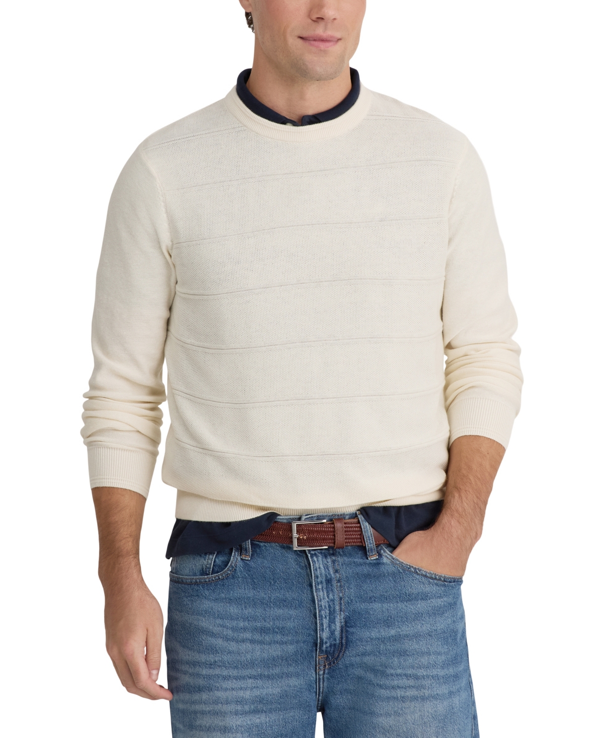 Click here for Nautica Mens Classic-Fit Textured Crewneck Sweater... prices