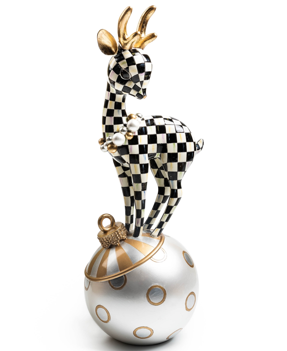 Click here for MacKenzie-Childs Courtly Check Gold Deary Deer On... prices