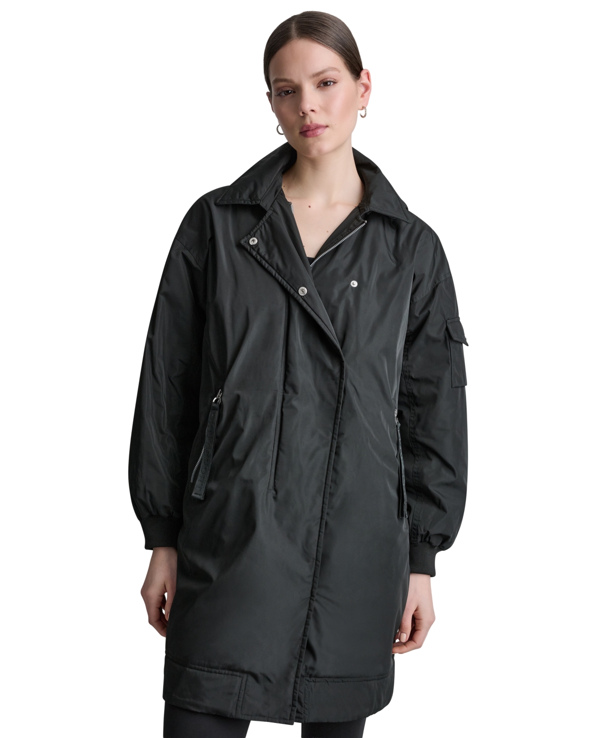 Click here for Dkny Sport Womens Removable Hood Long Flight Quilt... prices