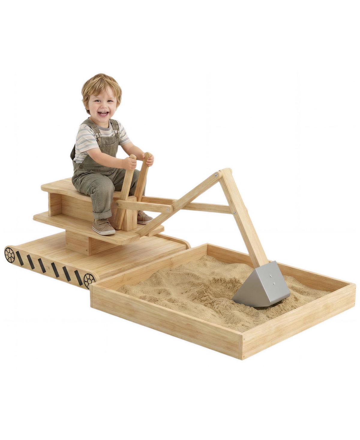Click here for Glintex Wooden Sandbox with 360-Degree Digger and... prices