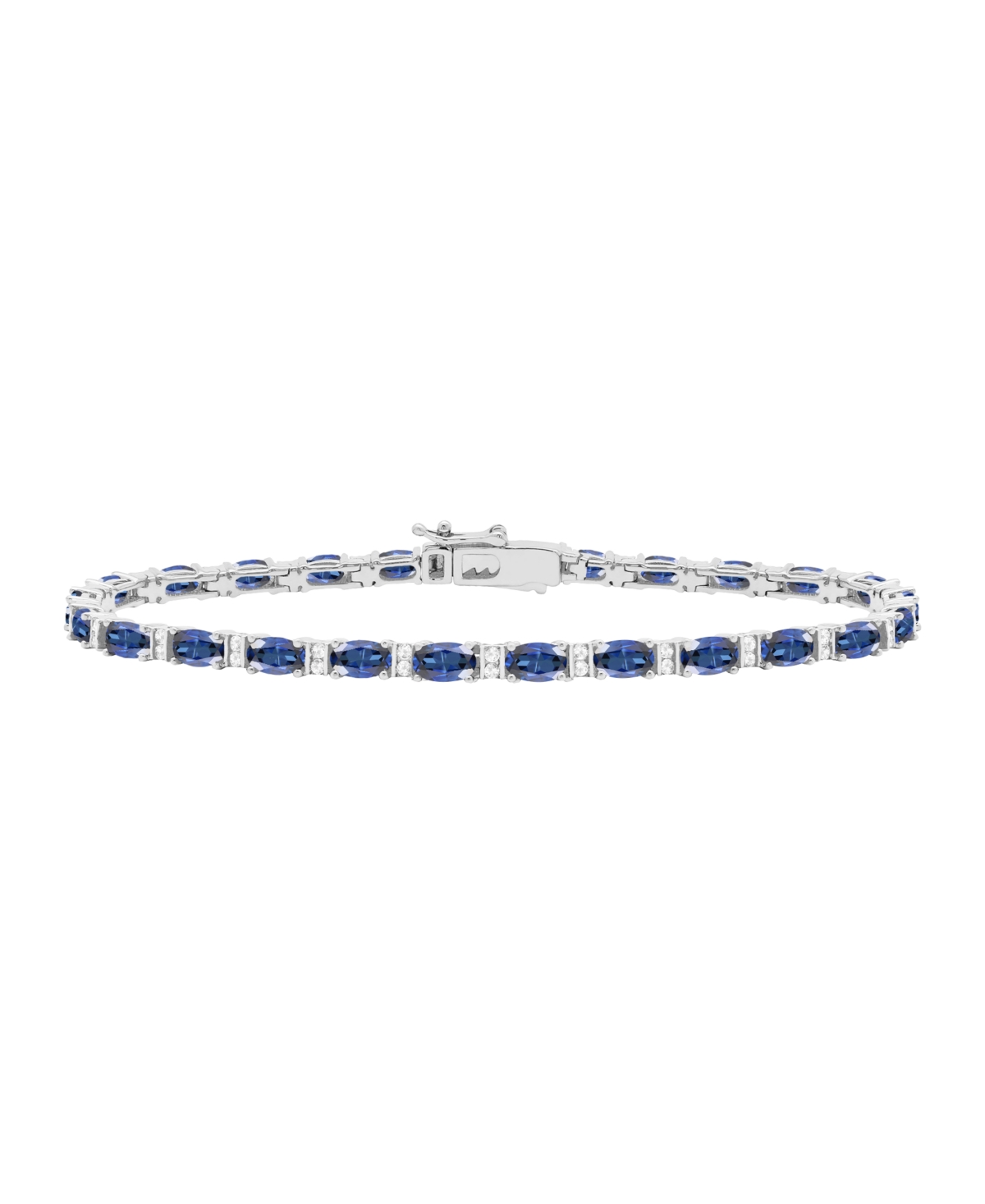 Click here for Macys Womens Lab-Grown Sapphire & Lab-Grown White... prices