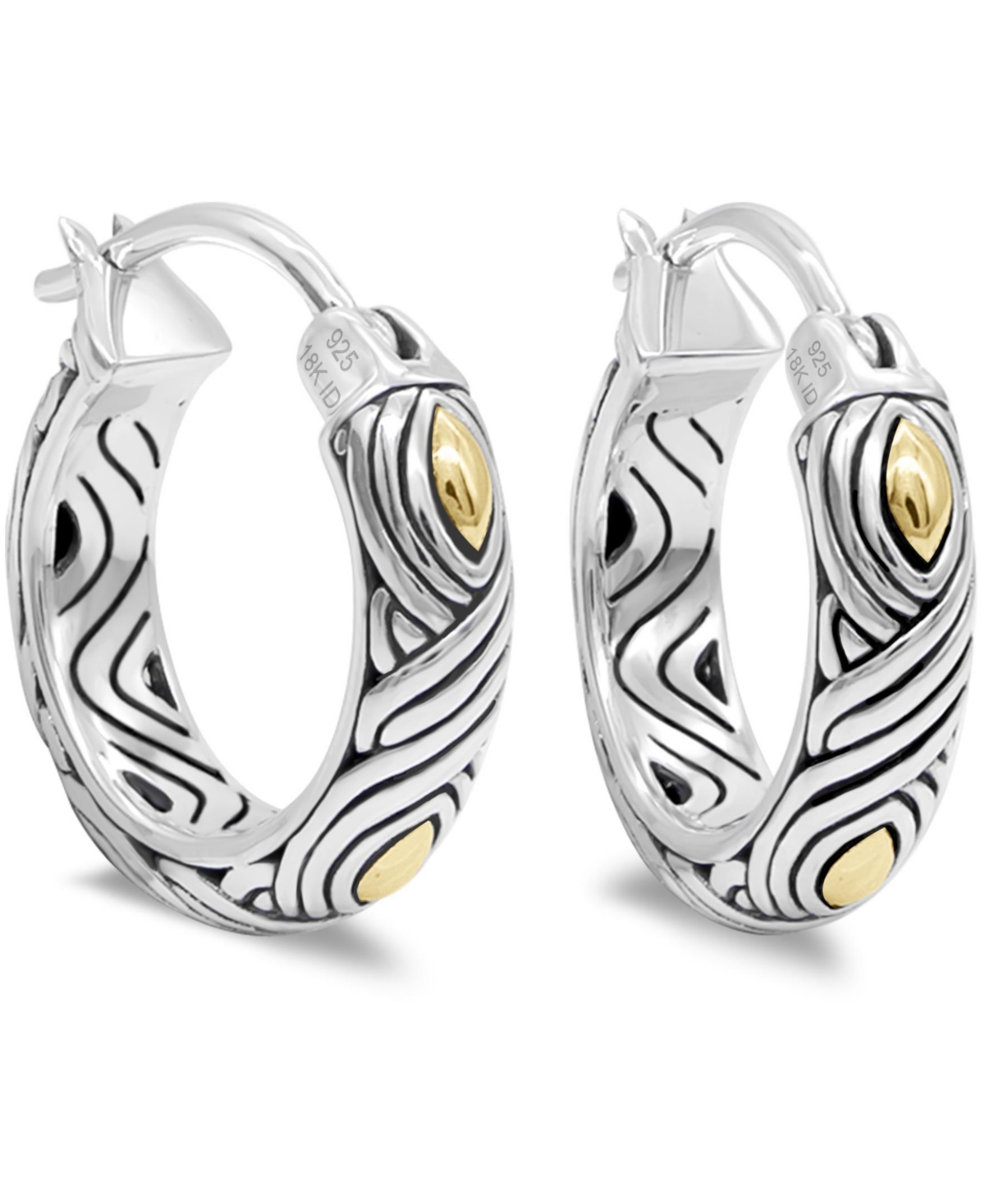 Click here for Devata 20mm Woven Hoop Earrings in Sterling Silver... prices
