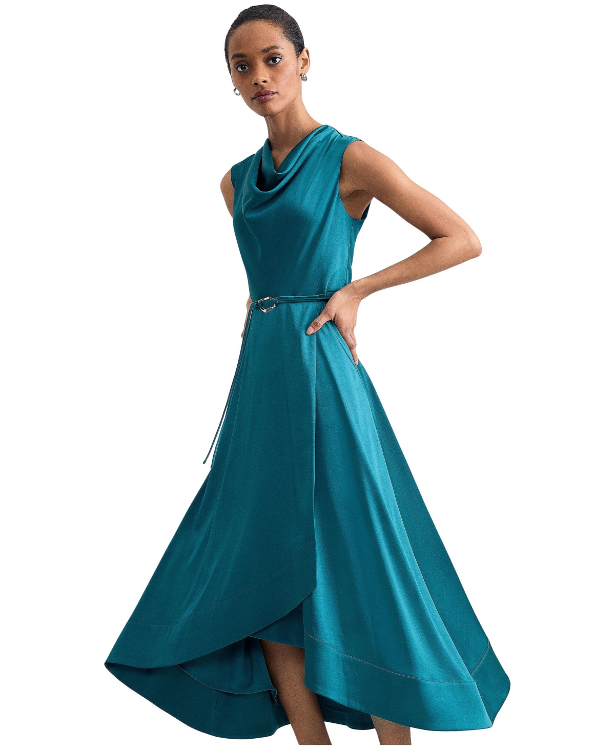 Click here for Phase Eight Womens Sabrianna Cowl Neck Belted Asym... prices