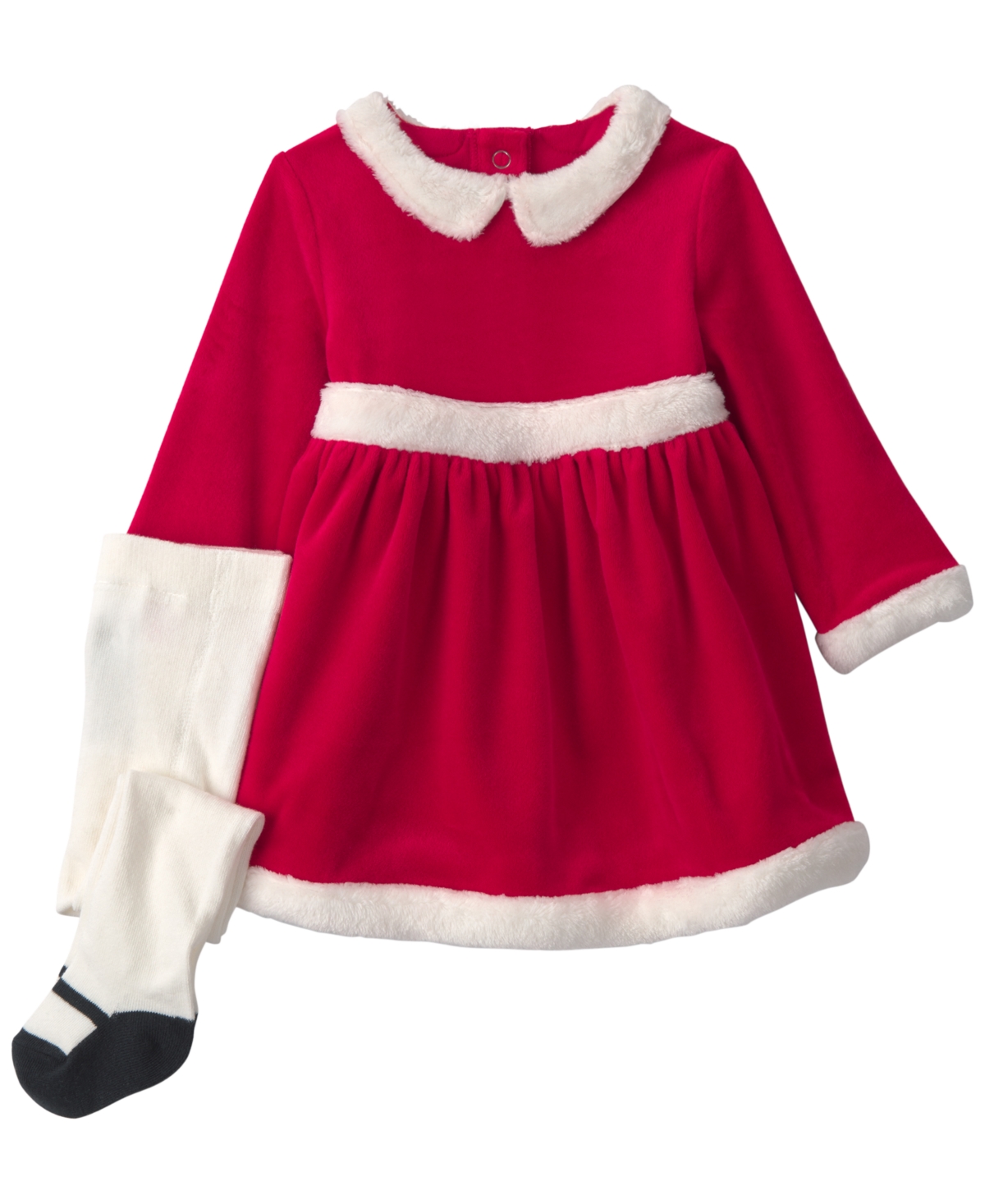 Click here for Carters Baby Girls Long-Sleeve Christmas Velour Dr... prices