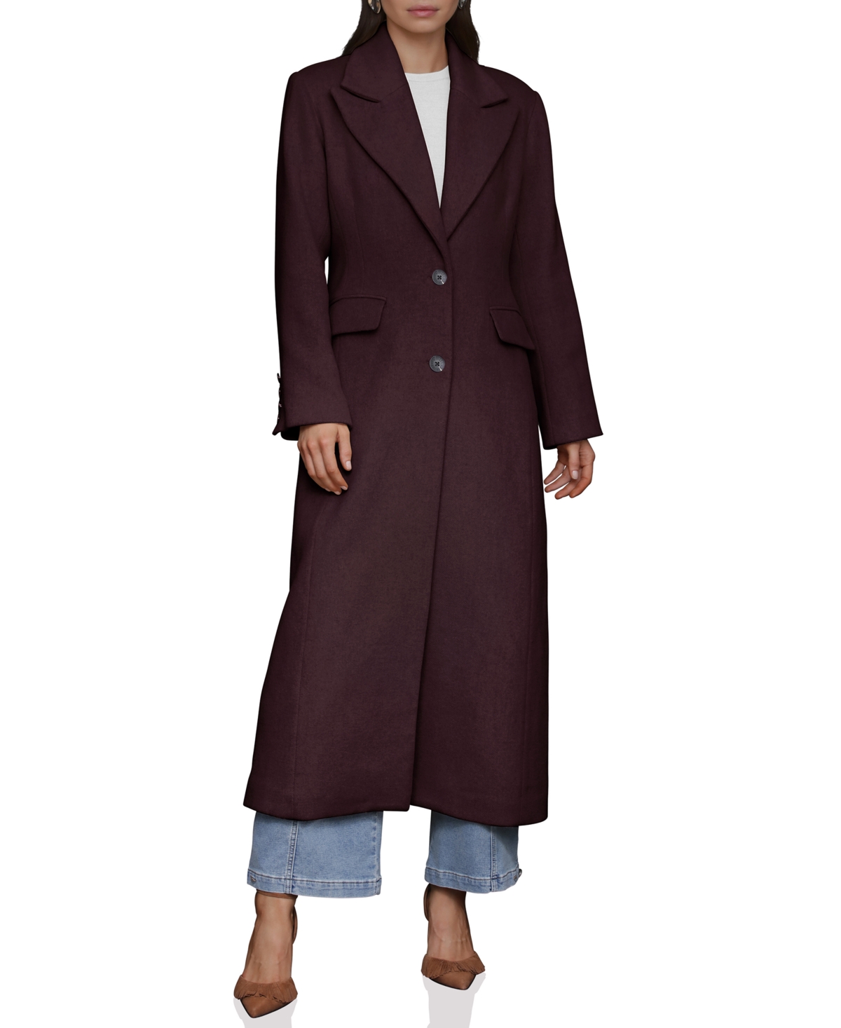 Click here for Avec Les Filles Womens Double-Breasted Long Wool-B... prices