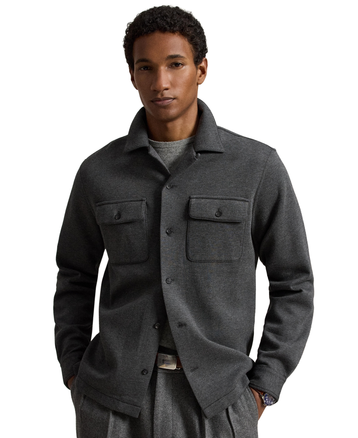 Click here for Polo Ralph Lauren Mens Double-Knit Camp Shirt - WI... prices